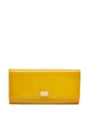 Dolce & Gabbana Patent-leather Wallet - Yellow