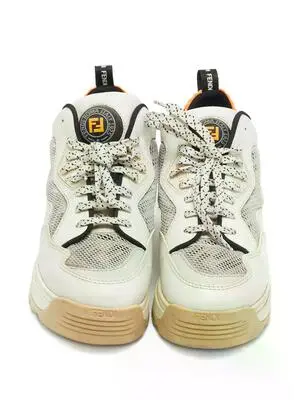 Fendi Mesh Leather Sneakers