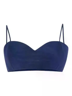 Rosie Assoulin Sweetheart Bra Top - Blue