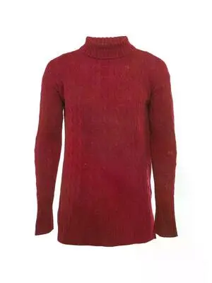 Polo Ralph Lauren Vintage Cable-knit Turtleneck Sweater - Red