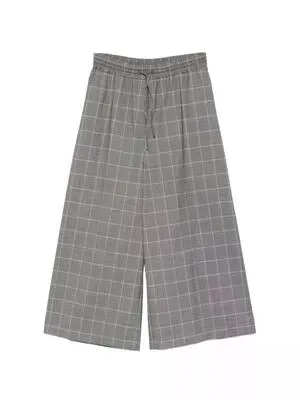Max Mara Check-pattern Drawstring Trousers
