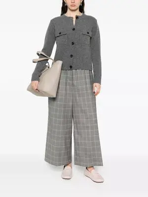 Max Mara Check-pattern Drawstring Trousers