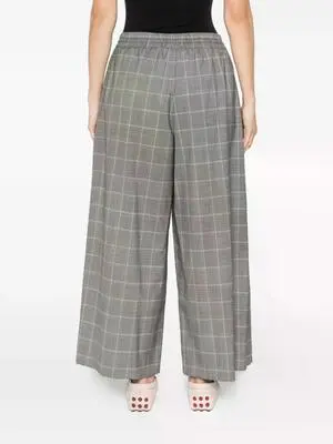 Max Mara Check-pattern Drawstring Trousers