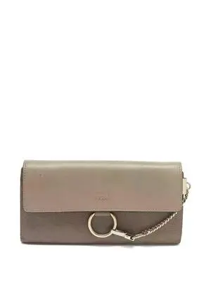 Chloé Faye Leather Wallet - Grey