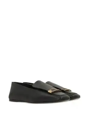 SERGIO ROSSI Square-toe Loafers - Black