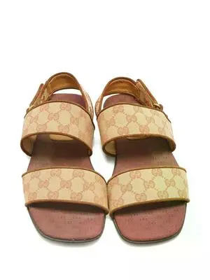 Gucci Gg Monogram Slingback Sandals