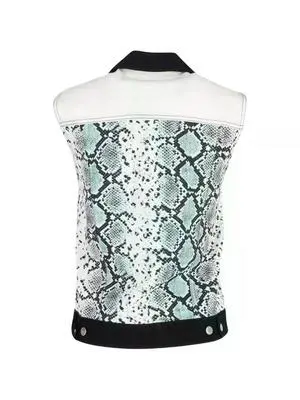 Sandro Snake-print Cotton Vest