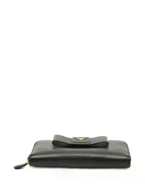 Prada Bow Leather Continental Wallet