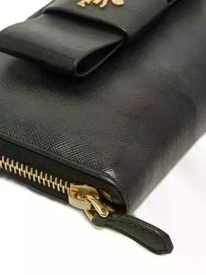 Prada Bow Leather Continental Wallet