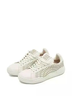 Alaïa Vienne Leather Cutout Sneakers