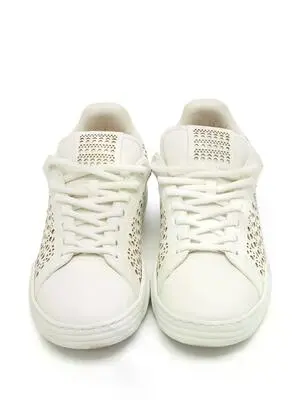 Alaïa Vienne Leather Cutout Sneakers