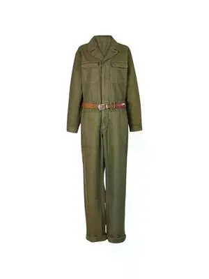 FORTELA Button-up Jumpsuit - Green