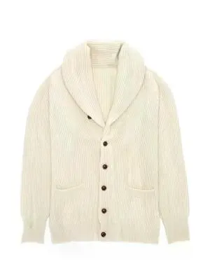 FORTELA Stoke Shawl-collar Cardigan - Neutrals