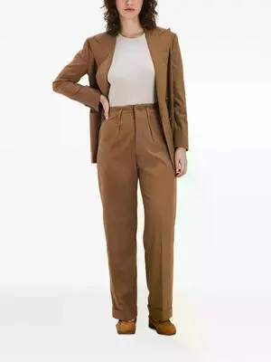 FORTELA Farrah Pleated High-waisted Trousers