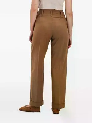 FORTELA Farrah Pleated High-waisted Trousers