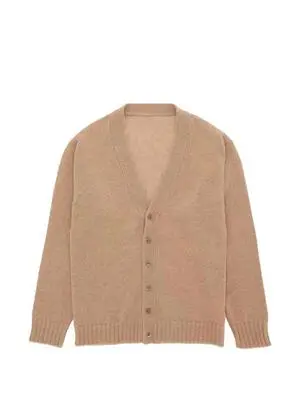 FORTELA V-neck Ribbed-knit Cardigan - Neutrals
