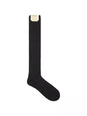 FORTELA Ribbed Knee-high Socks - Black