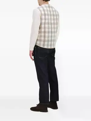 FORTELA Check-pattern Zip-up Gilet