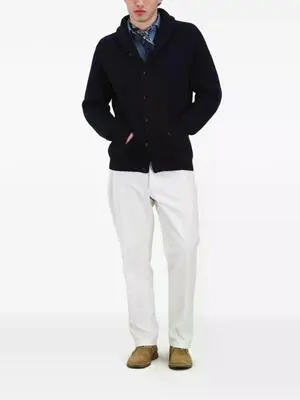 FORTELA Shawl-collar Knitwear - Blue