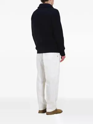 FORTELA Shawl-collar Knitwear - Blue