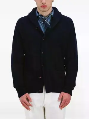 FORTELA Shawl-collar Knitwear - Blue