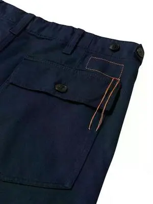 FORTELA Patch-pocket Herringbone Trousers - Blue