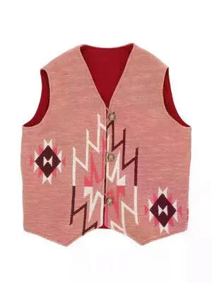 FORTELA Navajo Pattern Vest - Pink