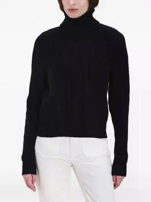FORTELA Rib-stitch Turtleneck Sweater
