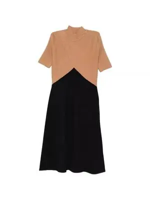 Dkny Colorblock Sliced Midi Dress