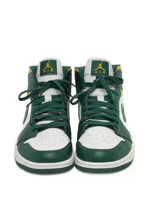 JORDAN Air 1 Retro Leather Sneakers - Green