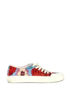 FERRAGAMO Floral Lace-up Sneakers