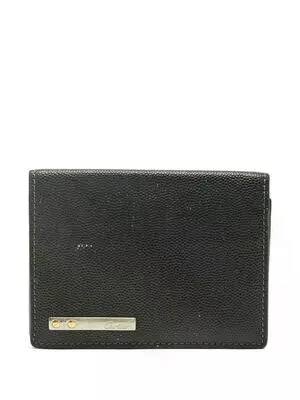 CARTIER Santos Pebbled Leather Bi-fold Wallet - Black
