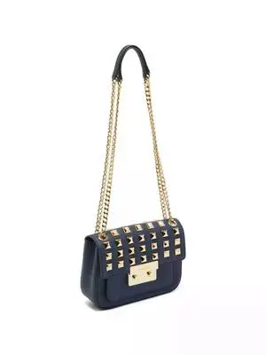 Michael Kors Sloan Stud-embellished Leather Shoulder Bag - Blue