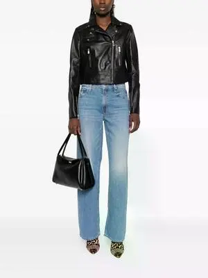 Pinko Zip Leather Jacket