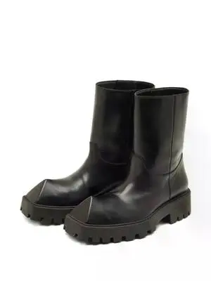 Balenciaga Rhino Leather Chelsea Boots - Black