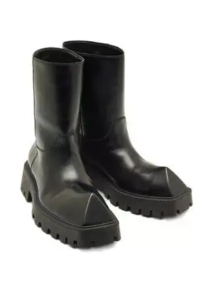Balenciaga Rhino Leather Chelsea Boots - Black