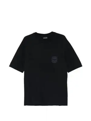 Emporio Armani Heavy Jersey T-shirt With Shield Embroidery