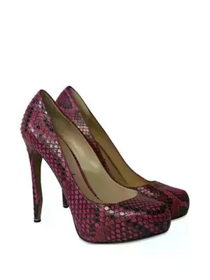 NICHOLAS KIRKWOOD Snakeskin-embossed Heeled Pumps