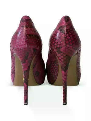 NICHOLAS KIRKWOOD Snakeskin-embossed Heeled Pumps