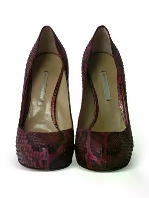 NICHOLAS KIRKWOOD Snakeskin-embossed Heeled Pumps