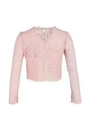 TEMPERLEY LONDON Lace Cropped Top