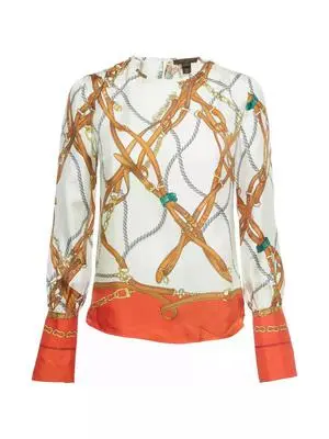LOUIS VUITTON Printed Silk Blouse