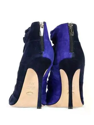 SERGIO ROSSI Cut-out Suede Ankle Boots