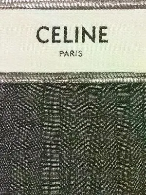 Celine Lamé Plissé Midi Skirt