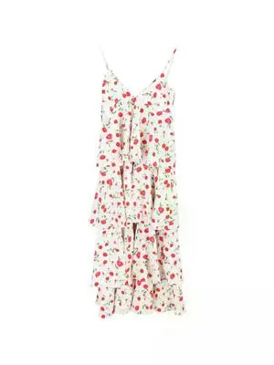 Dodo Bar Or Floral-print Sleeveless Dress - White