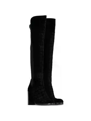 STUART WEITZMAN Crocodile-effect Knee-high Boots