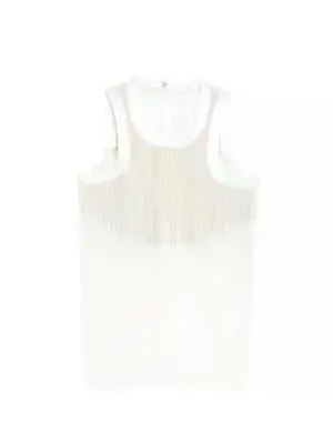 Sacai Ribbed See-through Top