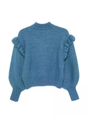 ALEMAIS Graphic Ruffled Sweater