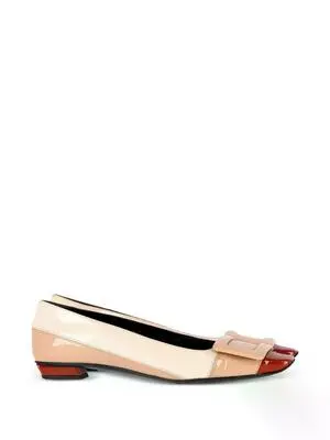 ROGER VIVIER Patent Leather Buckled Flats