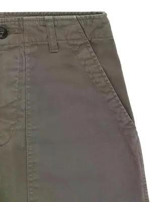 FORTELA Jerry Button Cotton Straight Trousers - Grey